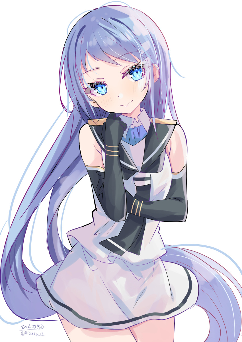 Safebooru - 1girl absurdres black neckerchief black sailor collar blue eyes blue hair blush ...