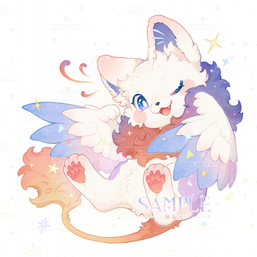 Safebooru - :3 animal focus blue eyes bright pupils chinese commentary ...