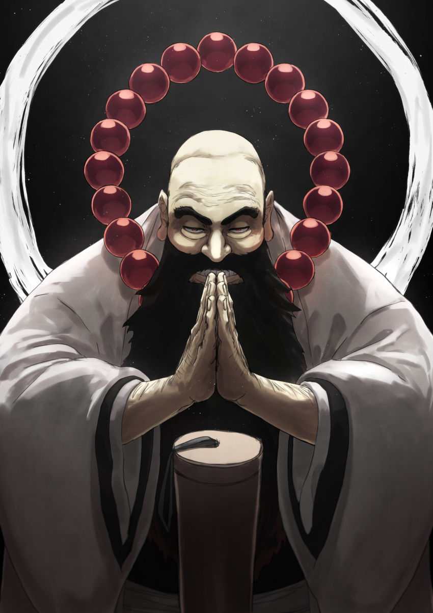 Safebooru - 1boy absurdres bald beard black background bleach bleach ...