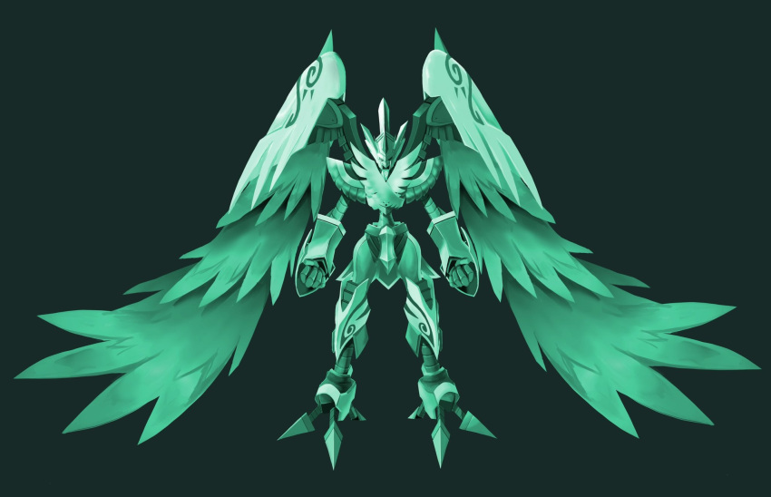 Safebooru - armor bird dark background digimon digimon card game ...