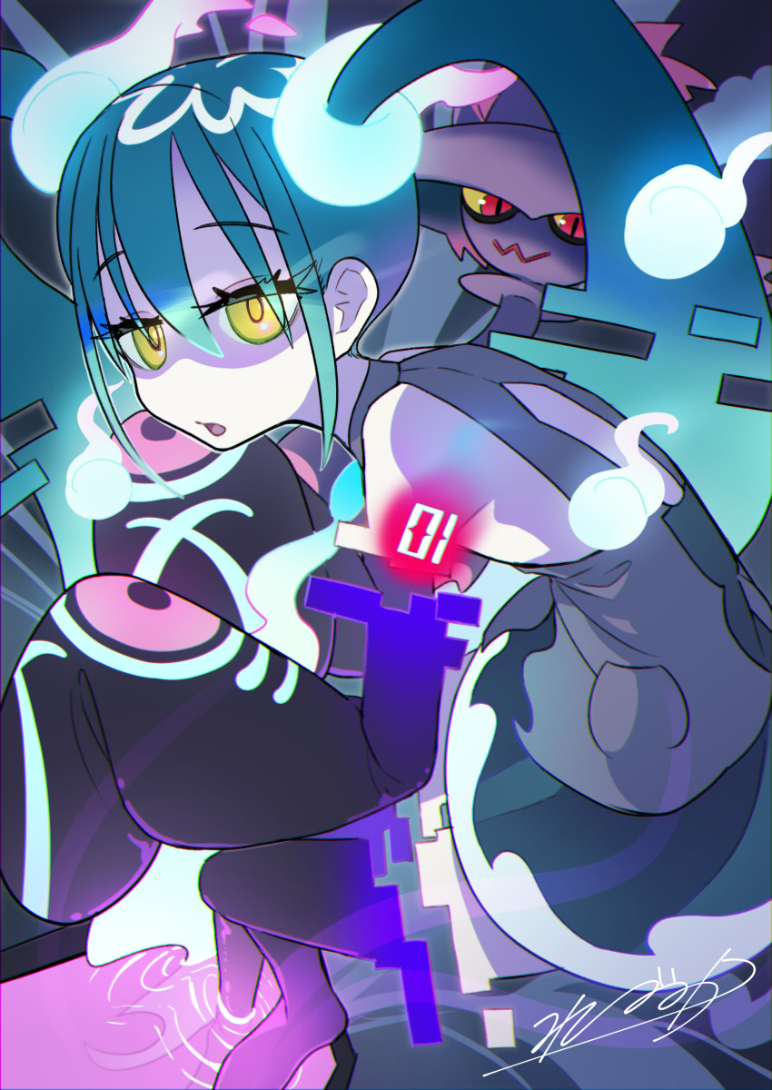 Safebooru - 1girl absurdres aqua hair black footwear boots detached sleeves ghost miku (project ...