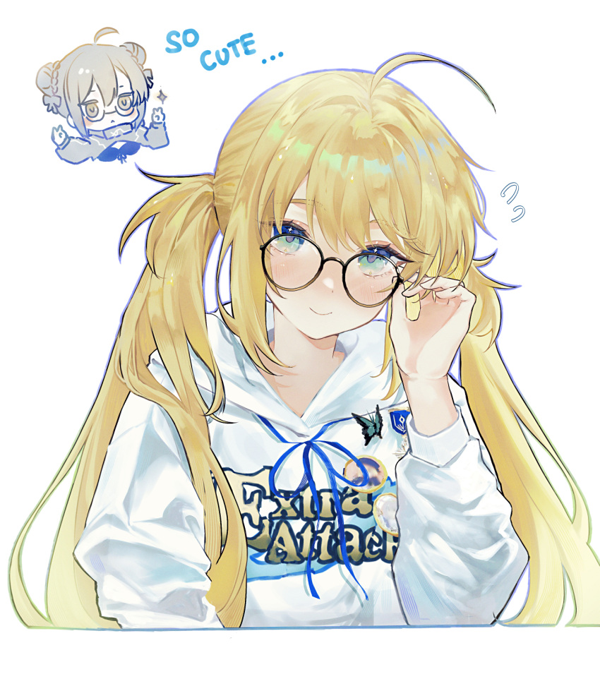 Safebooru - 2girls adjusting eyewear ahoge artoria caster (fate ...
