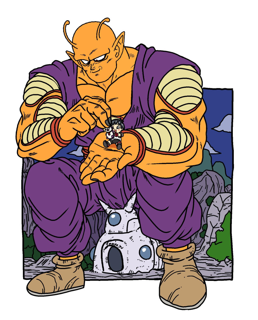 Safebooru - 1boy 1girl antennae artist name black hair blush stickers ...