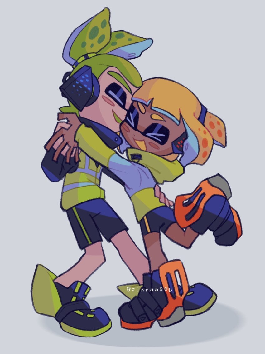 Safebooru - 1boy 1girl agent 3 (splatoon) agent 4 (splatoon) blonde ...