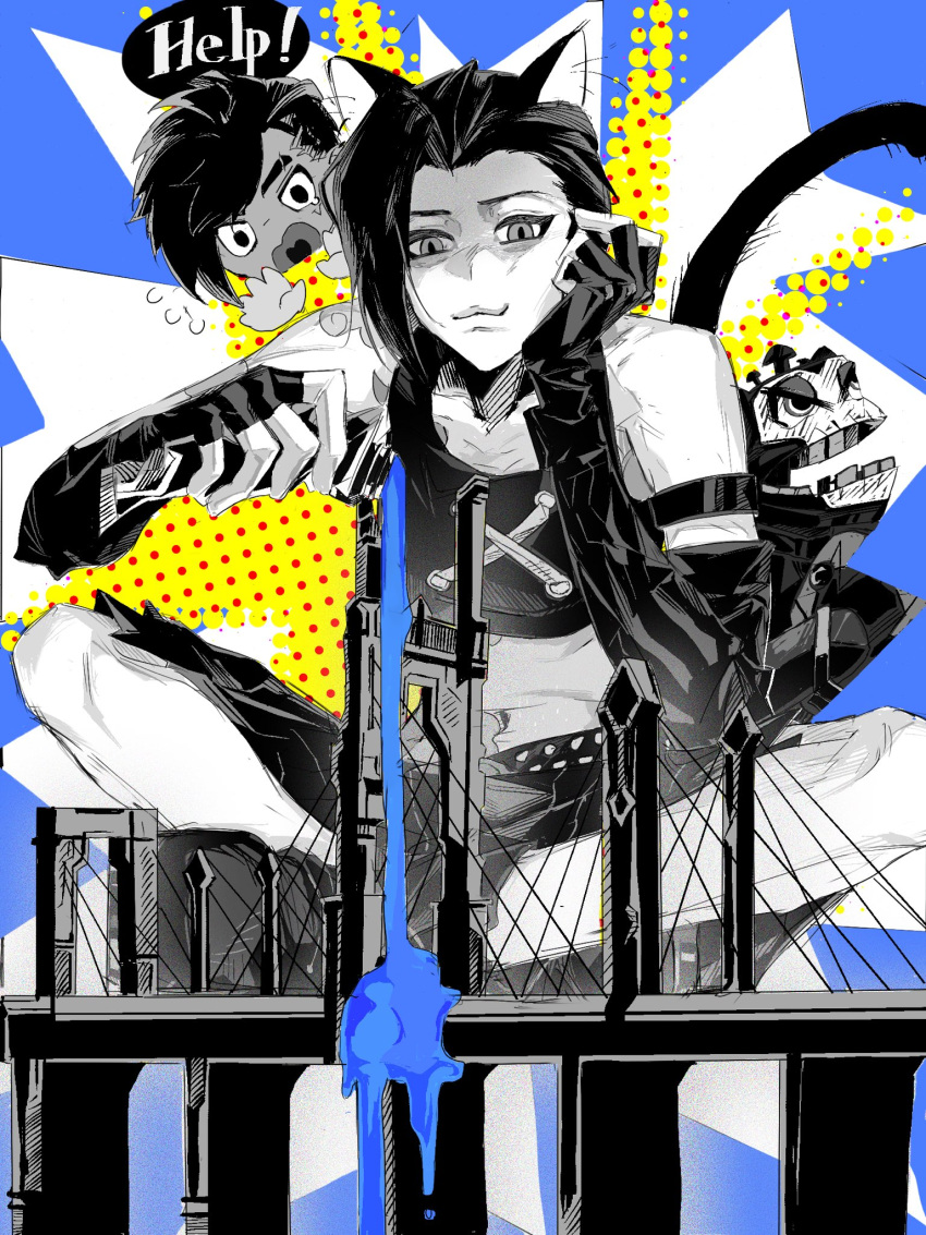 Safebooru - 2girls animal ears arcane: league of legends arcane jinx arcane vi bridge cat ears ...