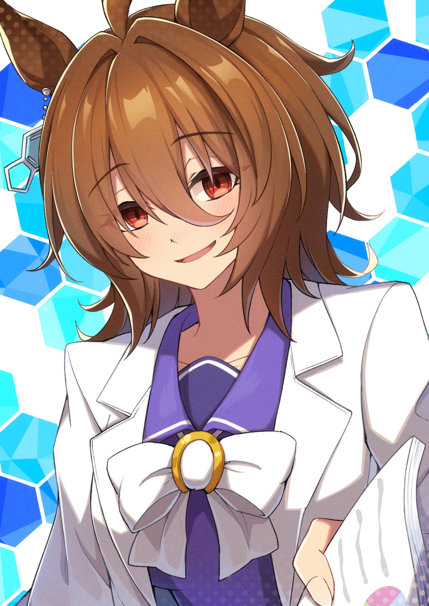 Safebooru - 1girl agnes tachyon (umamusume) ahoge animal ears brown hair commentary request hair ...