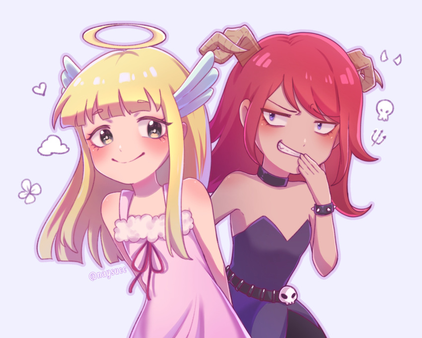 Safebooru - 2girls angel angel (devilish hairdresser) angel and devil ...