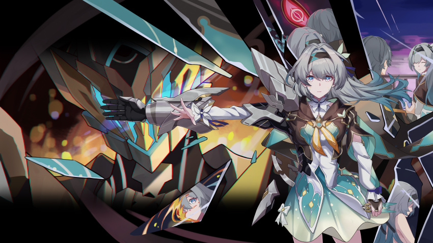 Safebooru - 1boy 1girl ^ ^ absurdres armor black bridal gauntlets black ...