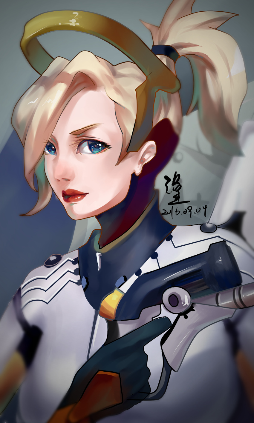 Safebooru - artist request blonde hair mercy (overwatch) overwatch ...