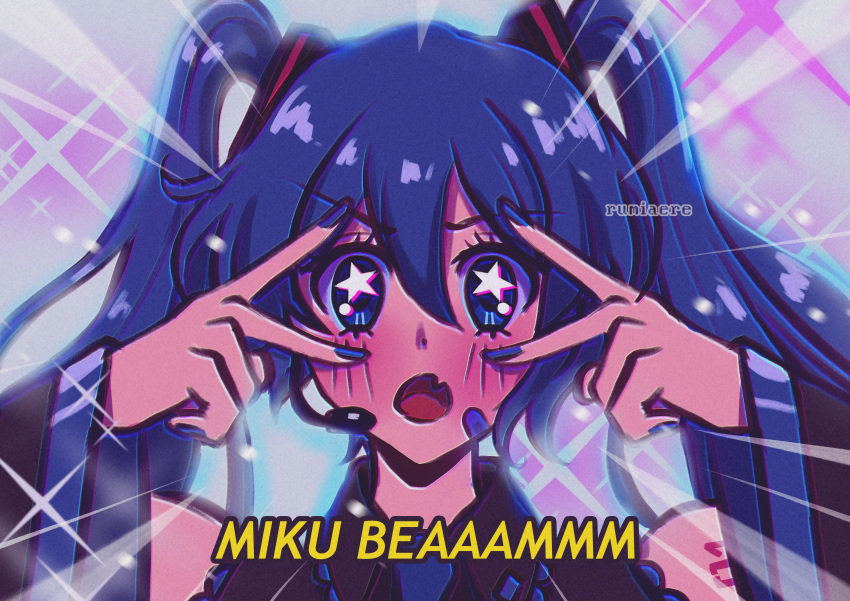 Safebooru - 1990s (style) absurdres aqua hair aqua nails aqua necktie ...