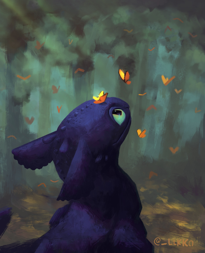 Safebooru - 1boy absurdres artist name black scales bug butterfly ...