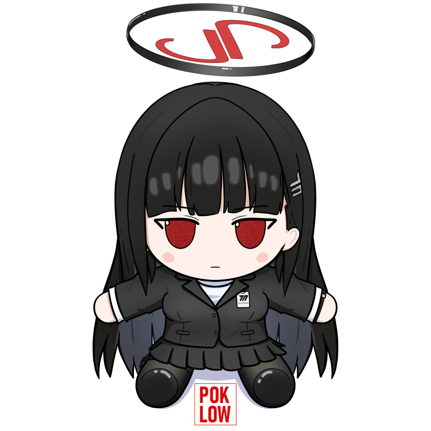 Safebooru - 1girl absurdres black hair black suit blue archive ...