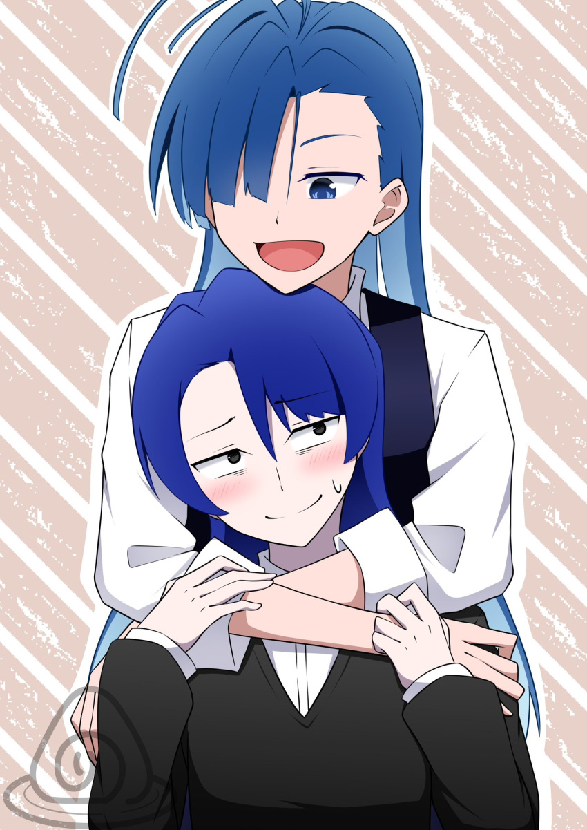 Safebooru - 2girls ado (utaite) ahoge atashi wa mondaisaku black eyes ...