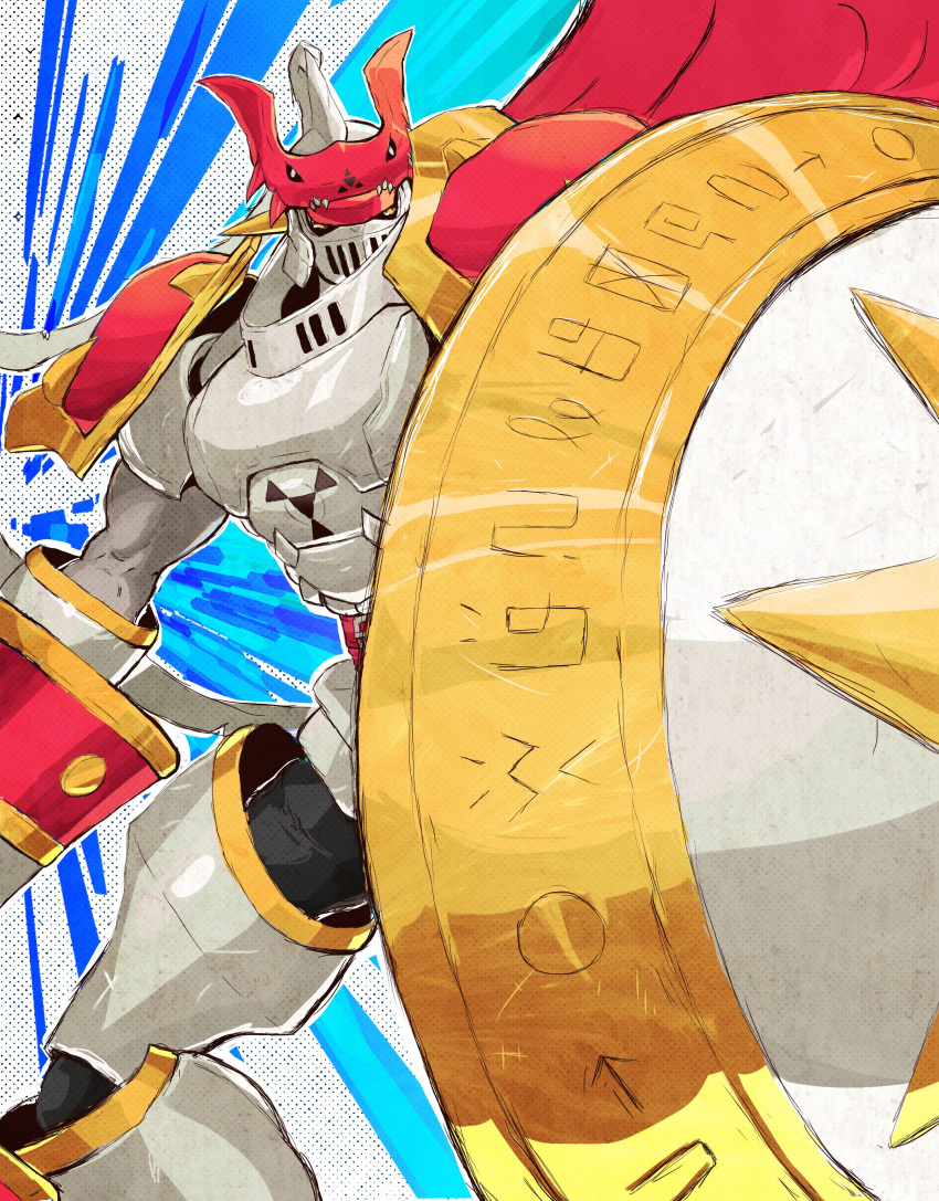 Safebooru - absurdres armor cape cowboy shot digimon digimon (creature ...