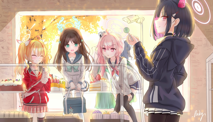 Safebooru - + + 4girls :d ^ ^ absurdres after-school sweets club (blue archive) ahoge airi (blue ...