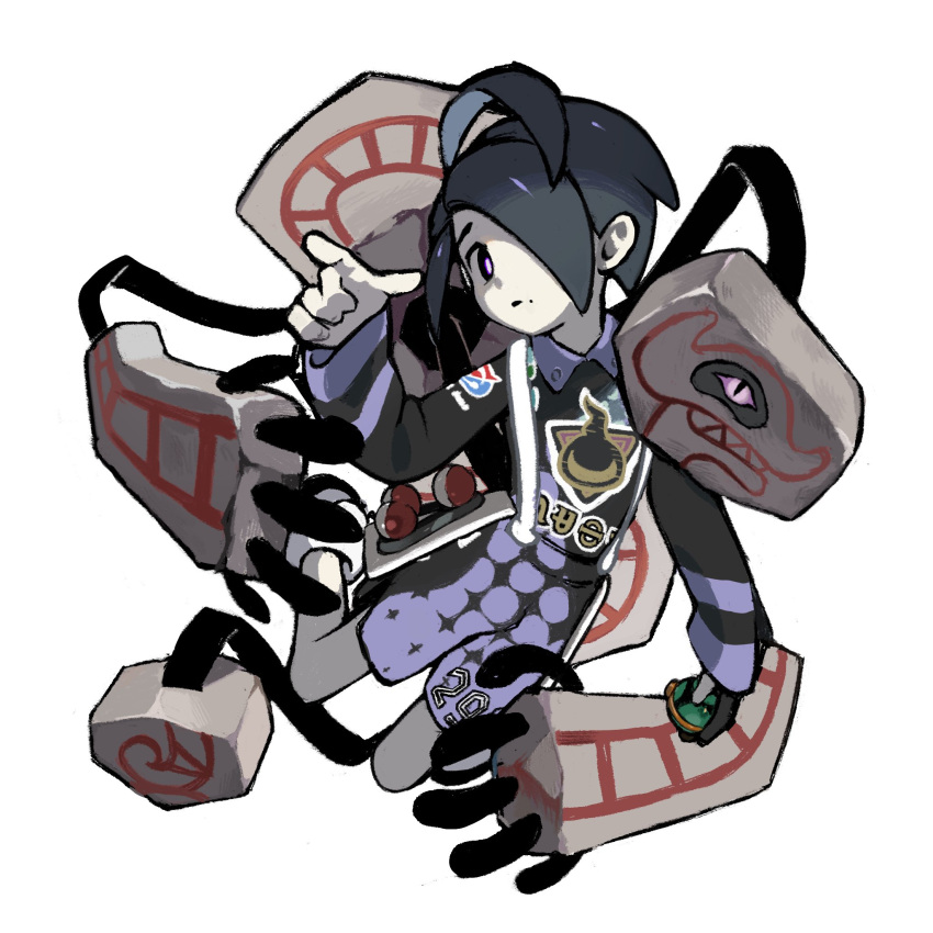 Safebooru - 1boy ahoge allister (pokemon) black hair bright pupils ...