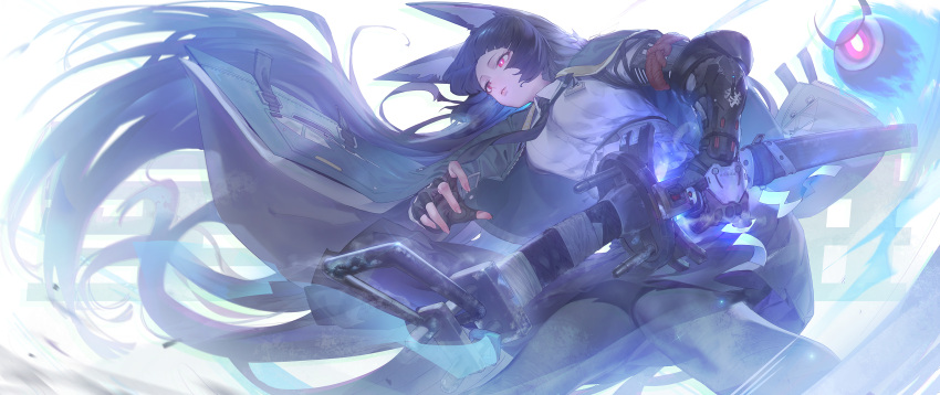 Safebooru - 1girl absurdres animal ears black gloves black hair black ...