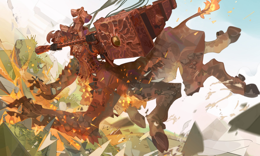 Safebooru - 1other absurdres armor centauroid crucible knight elden ...