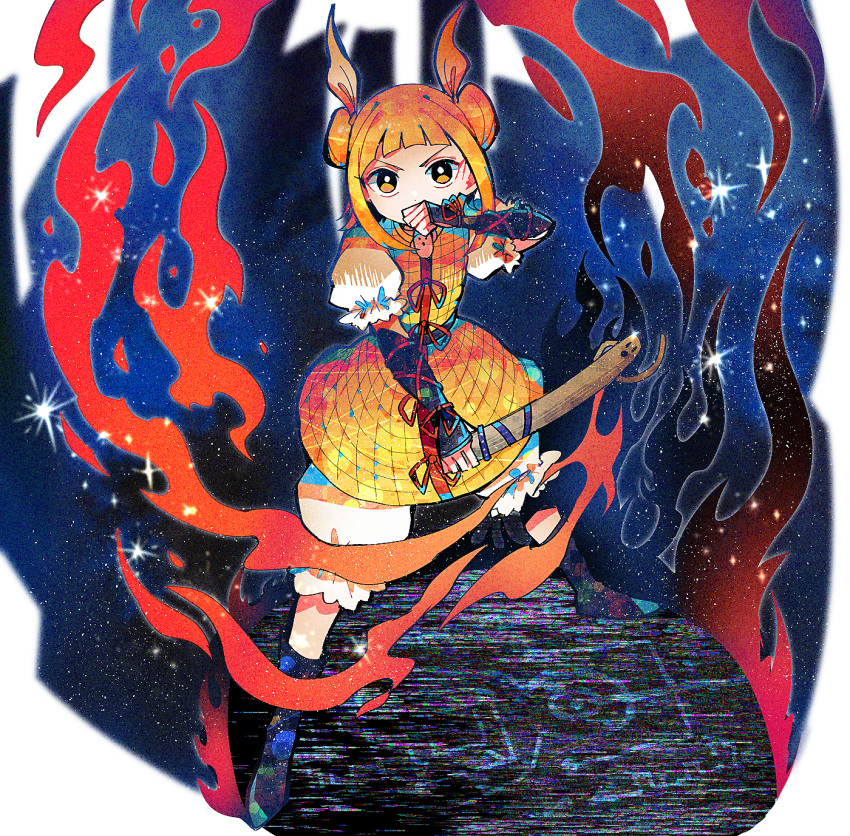 Safebooru - 1girl armor armored dress belt black belt bloomers blunt bangs boots commentary ...