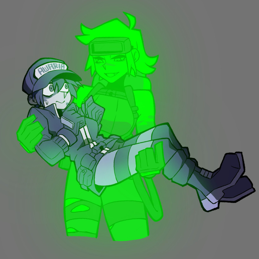 Safebooru - 2girls awaria boots carrying commentary cropped legs english commentary frown full ...