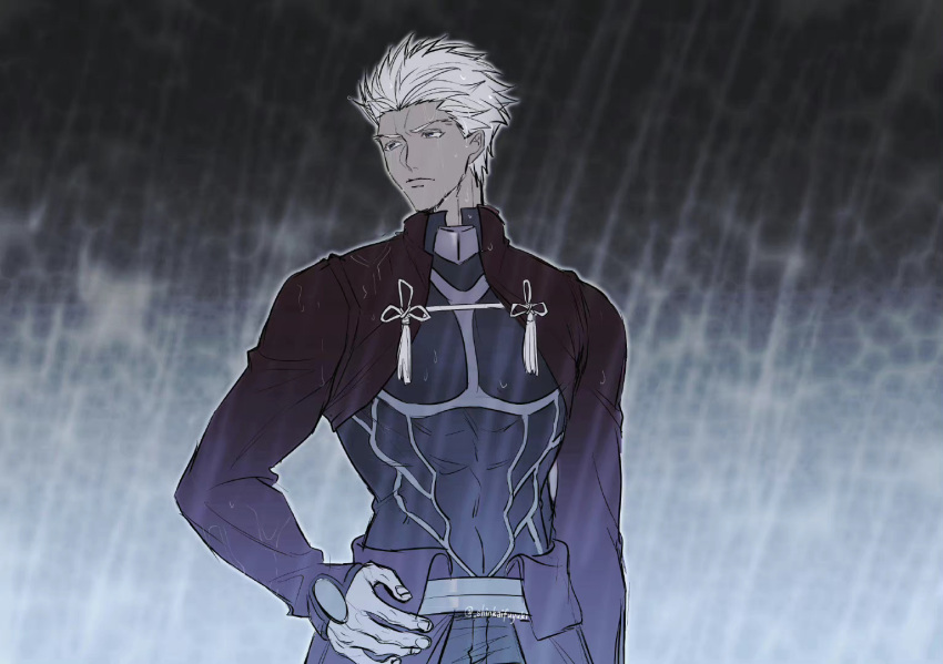Safebooru - 1boy archer (fate) commentary covered abs dark-skinned male ...