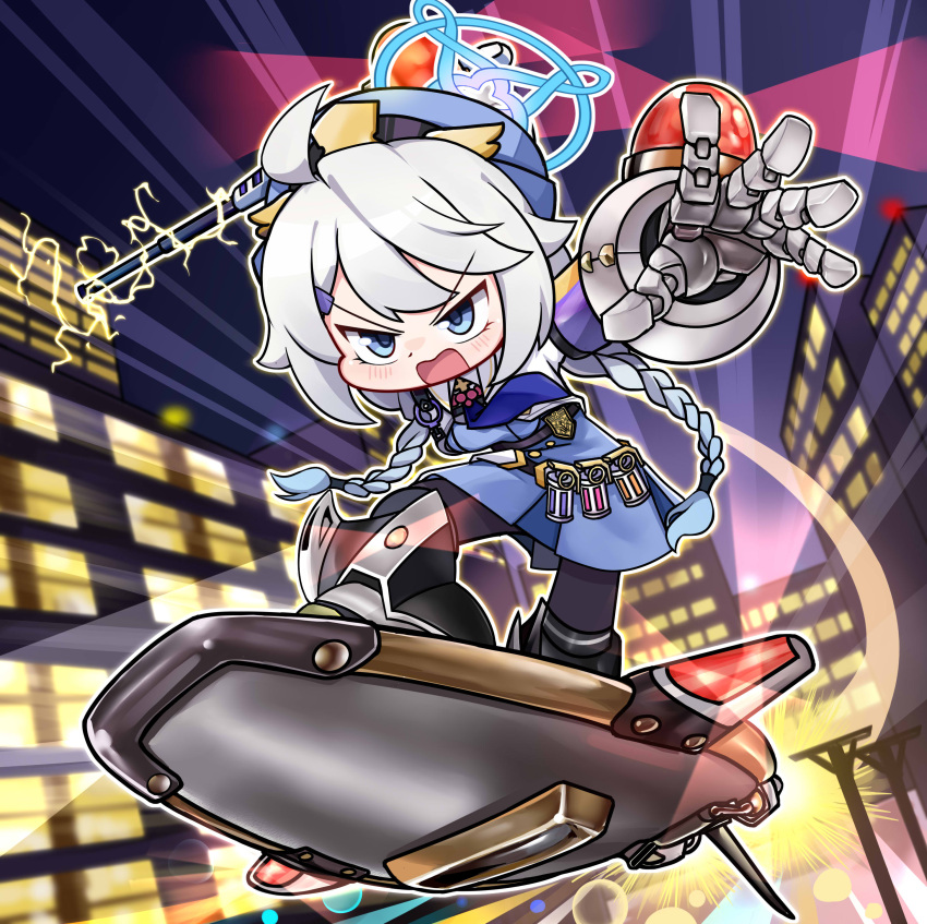 Safebooru - 1girl absurdres ahoge alarm siren baton (weapon) blue ...