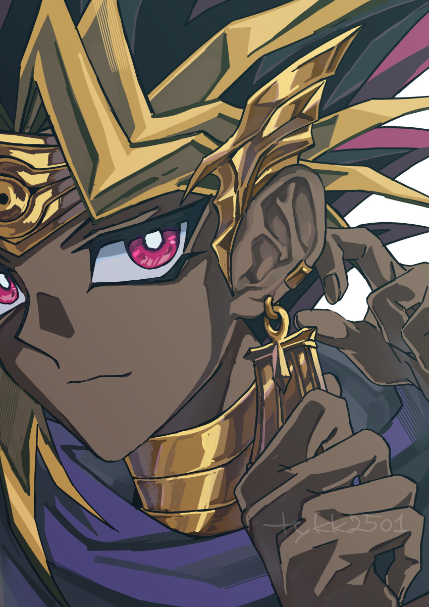 Safebooru - 1boy absurdres artist name atem black hair blonde hair ...