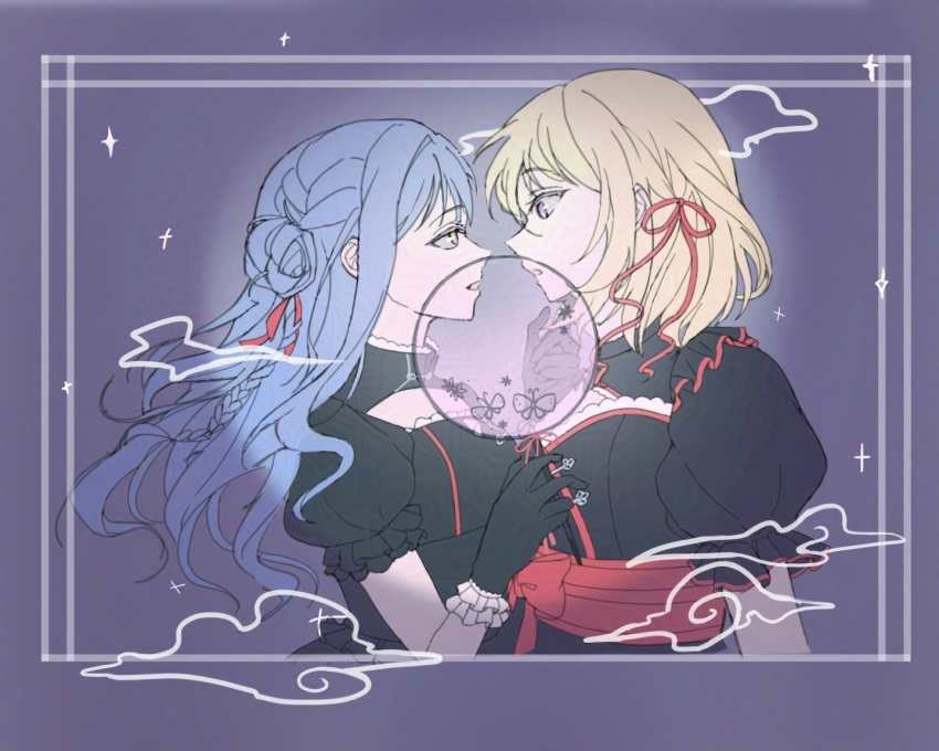 Safebooru - 2girls bang dream! bang dream! it's mygo!!!!! black dress black gloves blonde hair ...