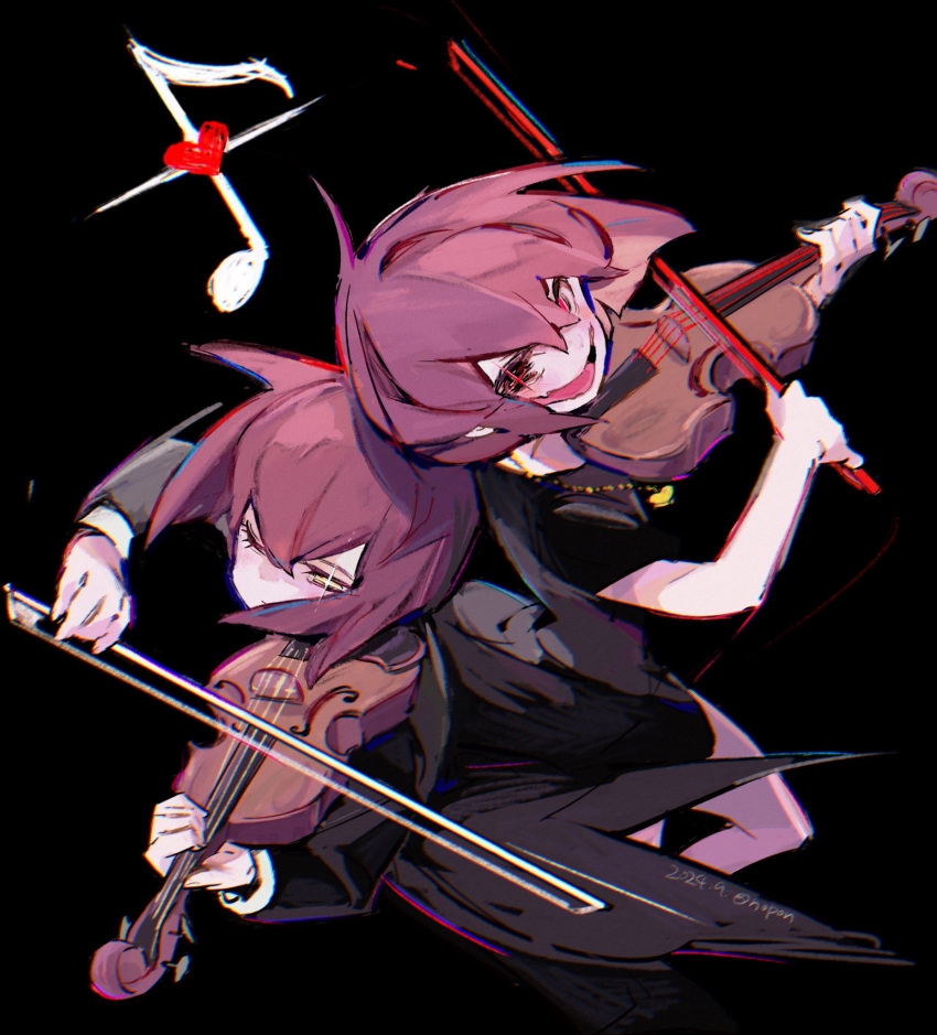 Safebooru - 2others alternate costume black suit brown hair chara ...