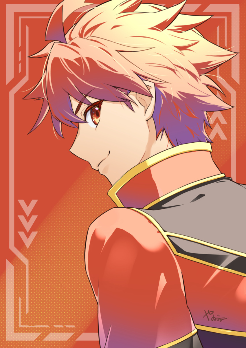 Safebooru - 1boy asagaki toogo from behind highres jacket looking at ...