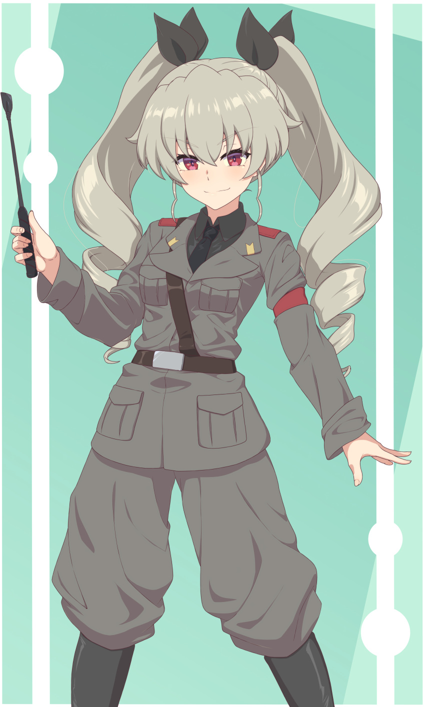 Safebooru - 1girl absurdres ada badguy anchovy (girls und panzer) anzio military uniform belt ...
