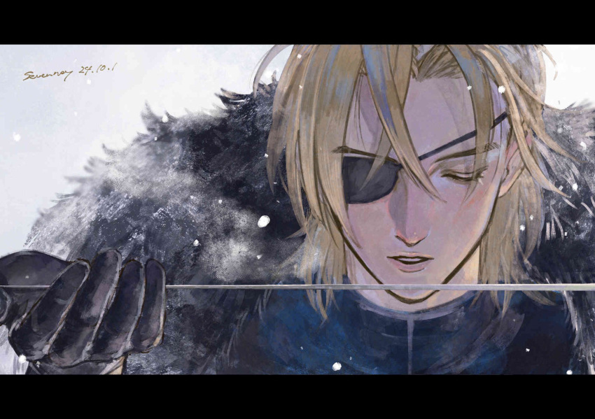 Safebooru - 1boy armor black armor black fur blonde hair breastplate ...