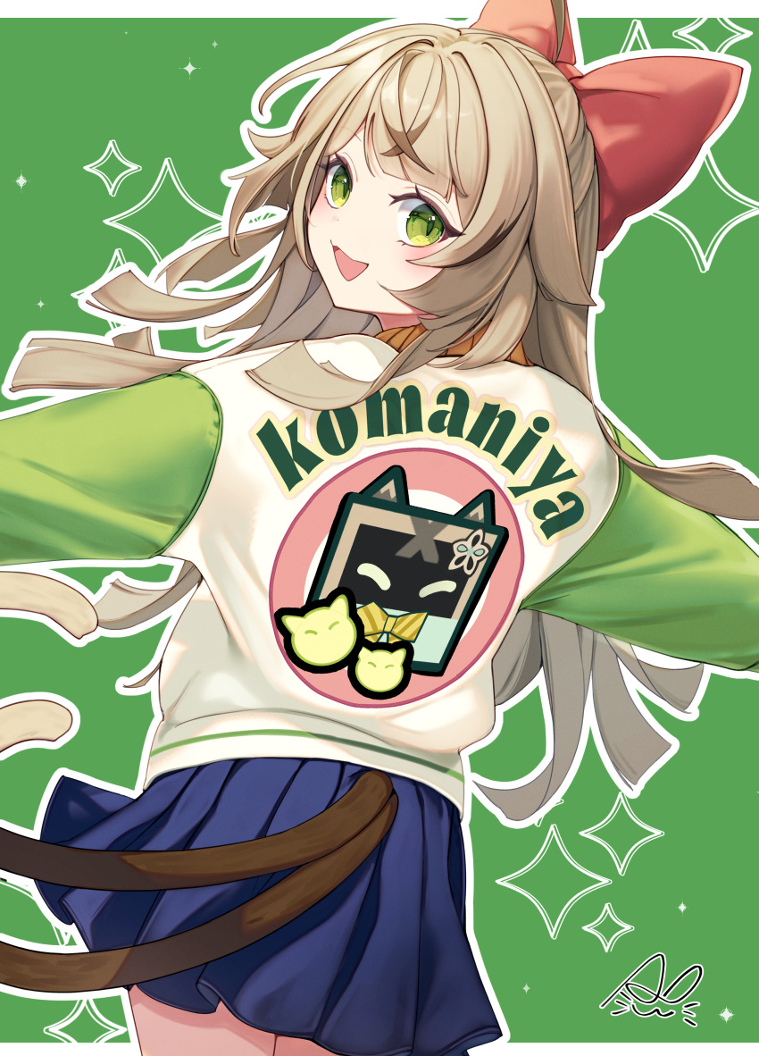 Safebooru - 1girl absurdres alternate costume asahi (vjss4548) blonde hair blue skirt blush ...