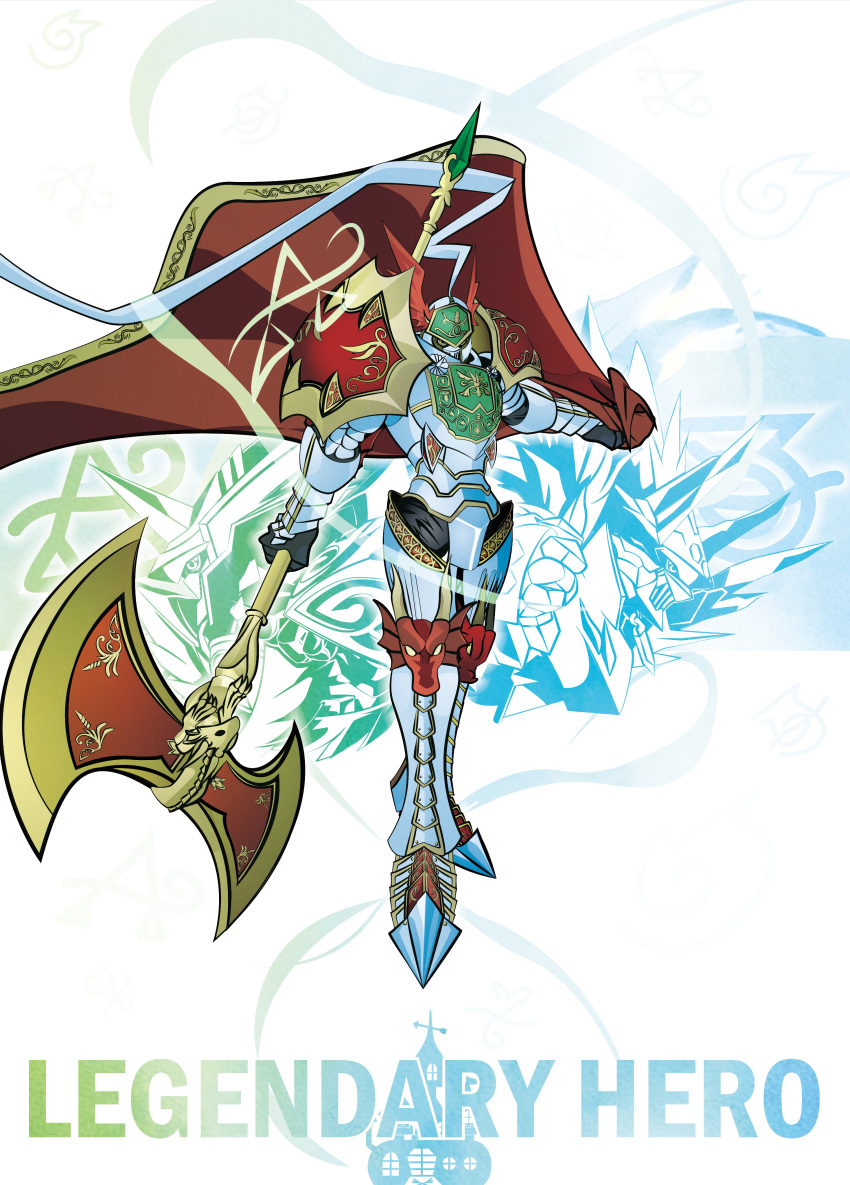 Safebooru - absurdres armor bardiche (weapon) cape digimon digimon ...