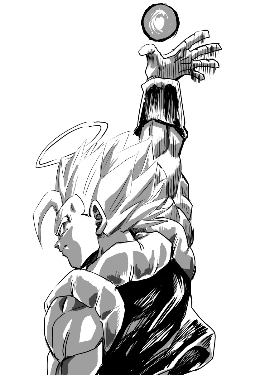 Safebooru - absurdres arm up dragon ball dragon ball z from behind ...