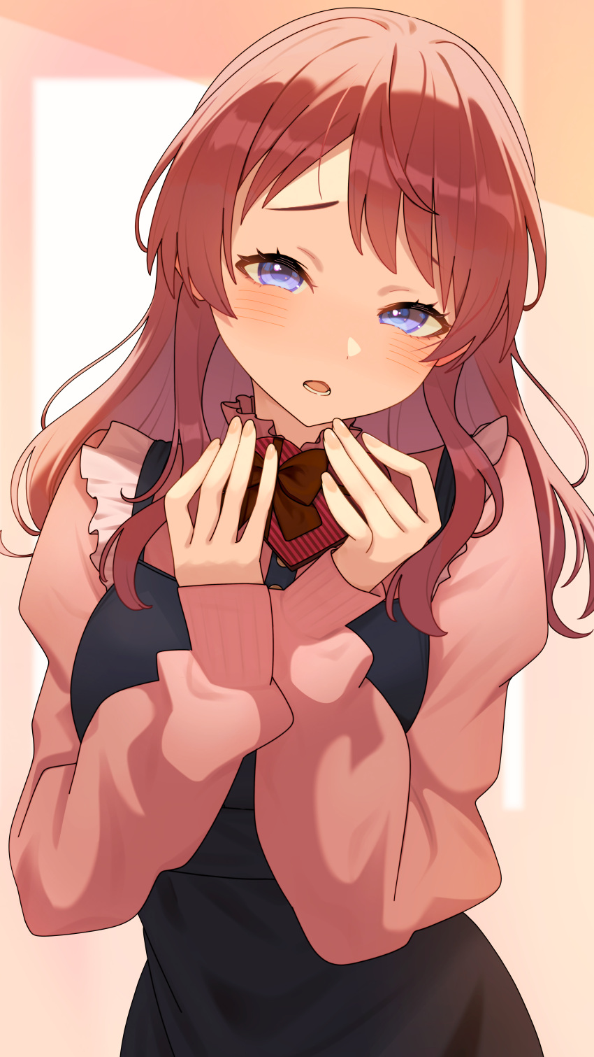 Safebooru - 07nono06 1girl :o absurdres alternate costume alternate hairstyle black dress blush ...