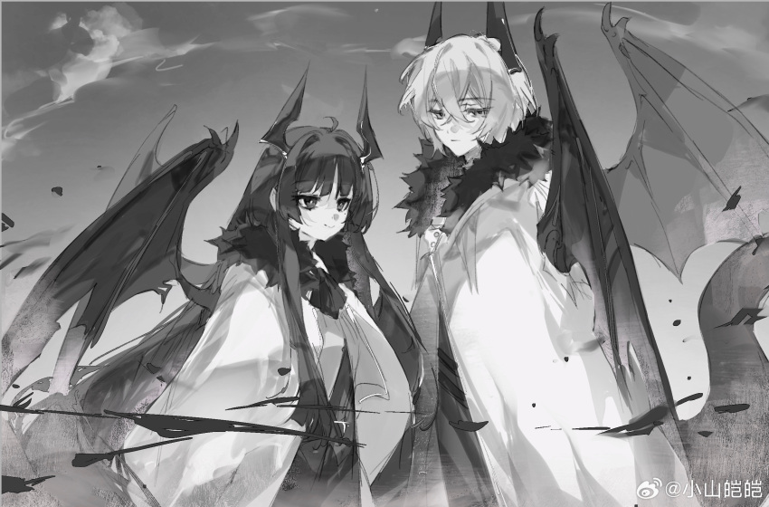 Safebooru - 1boy 1girl ahoge arknights chinese commentary cloak ...