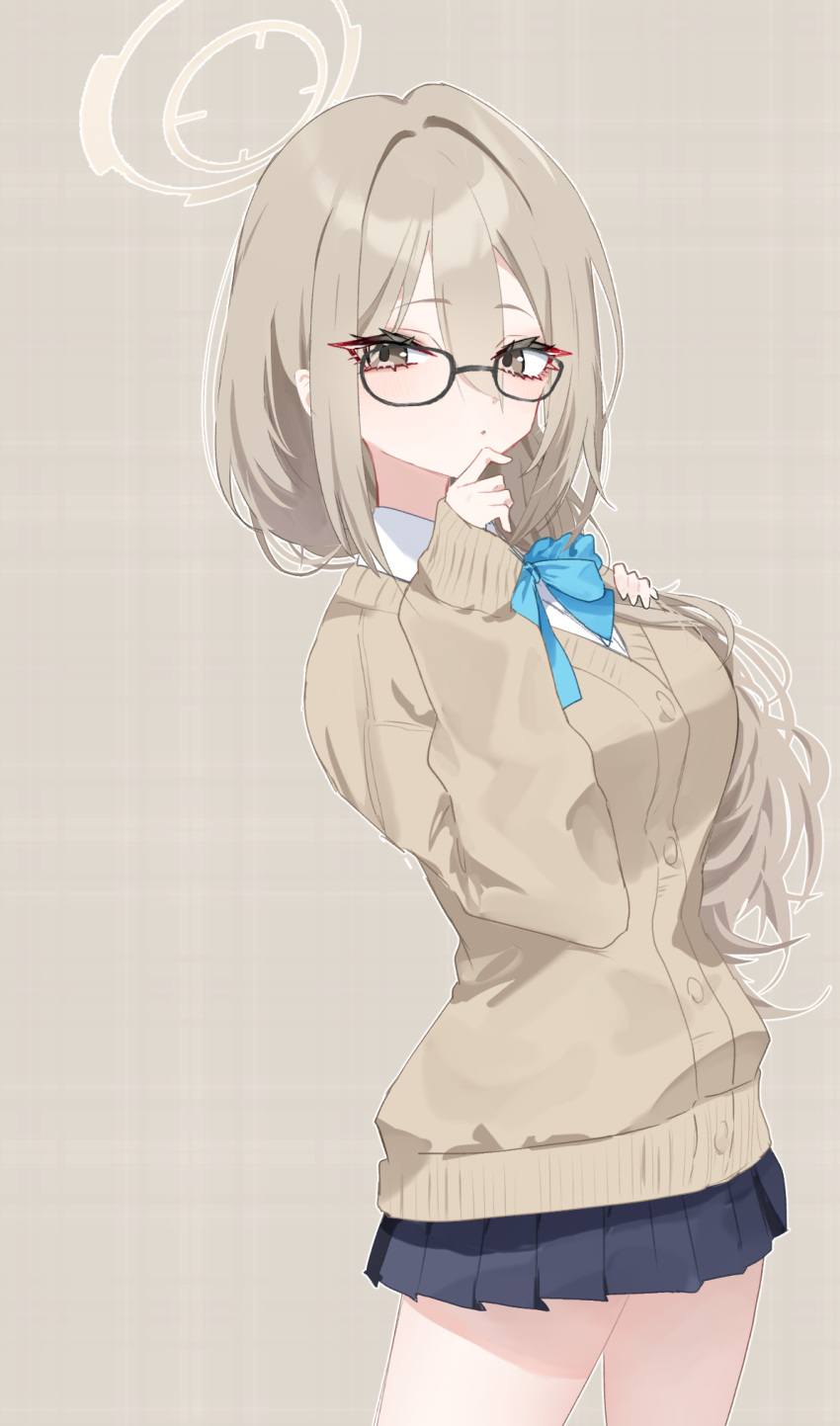 Safebooru - 1girl akane (blue archive) black skirt blue archive blue ...