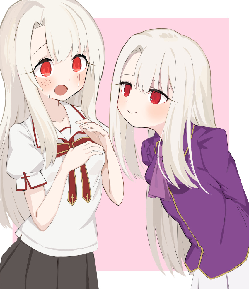 Safebooru - 2girls absurdres alternate universe bfmelu black skirt ...