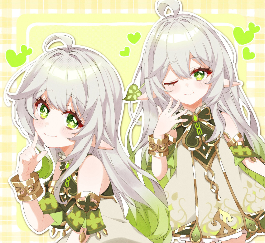 Safebooru - 1girl ;) ahoge alternate hair length alternate hairstyle bare shoulders blush ...