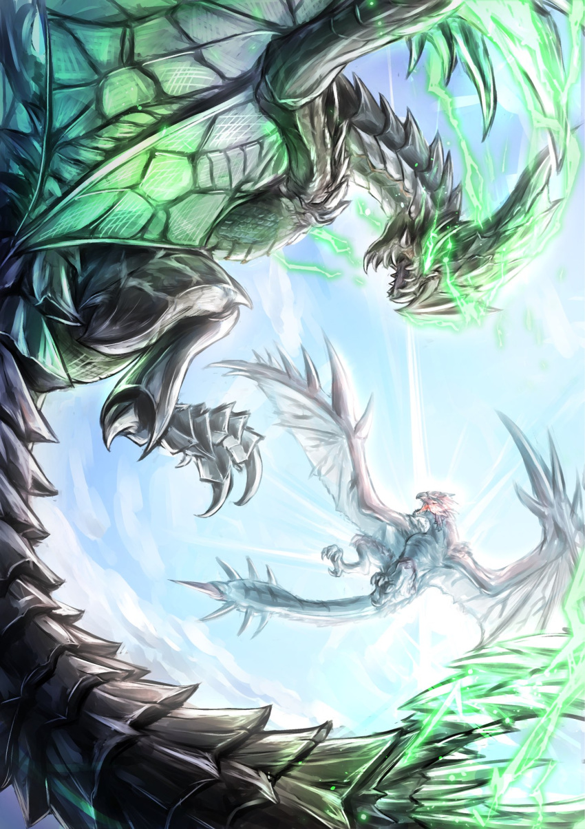 Safebooru - astalos dragon electricity electrokinesis flying glowing ...