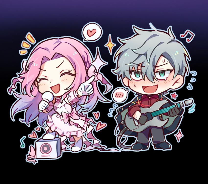 Safebooru - alien stage blush closed eyes do thu ha dress green eyes ...