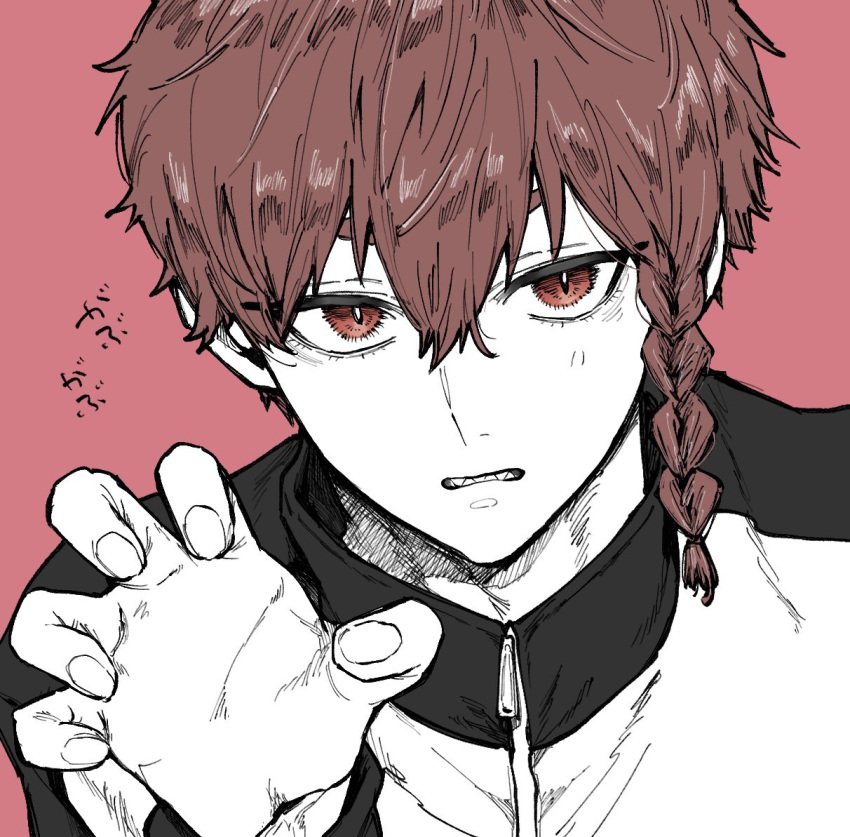 Safebooru - 1boy blue lock braid fingernails hair between eyes jacket kurona ranze long sleeves ...