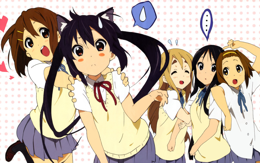 Safebooru - akiyama mio animal ears catgirl duplicate hirasawa yui k-on! kotobuki tsumugi nakano ...