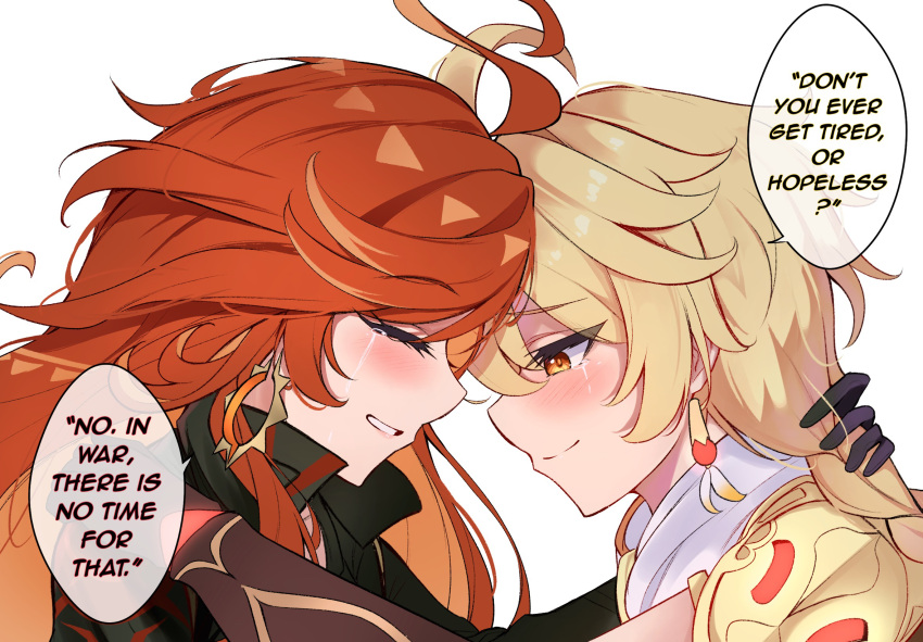 Safebooru - 1boy 1girl aether (genshin impact) ahoge black bodysuit black gloves blonde hair ...