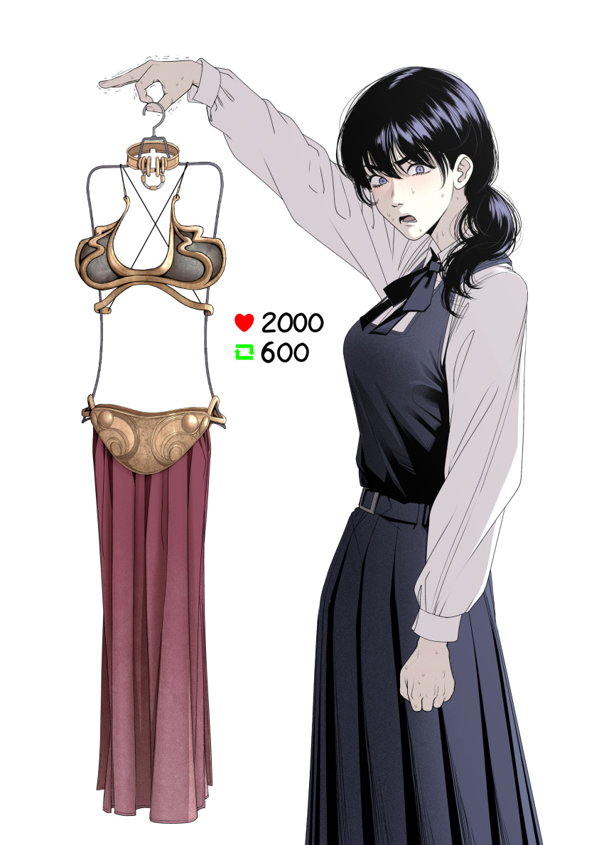 Safebooru - 1girl absurdres bikini black hair chainsaw man clothes hanger commentary dress ...