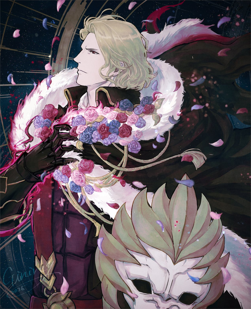 Safebooru - 1boy aristocratic clothes armor black armor blonde hair ...