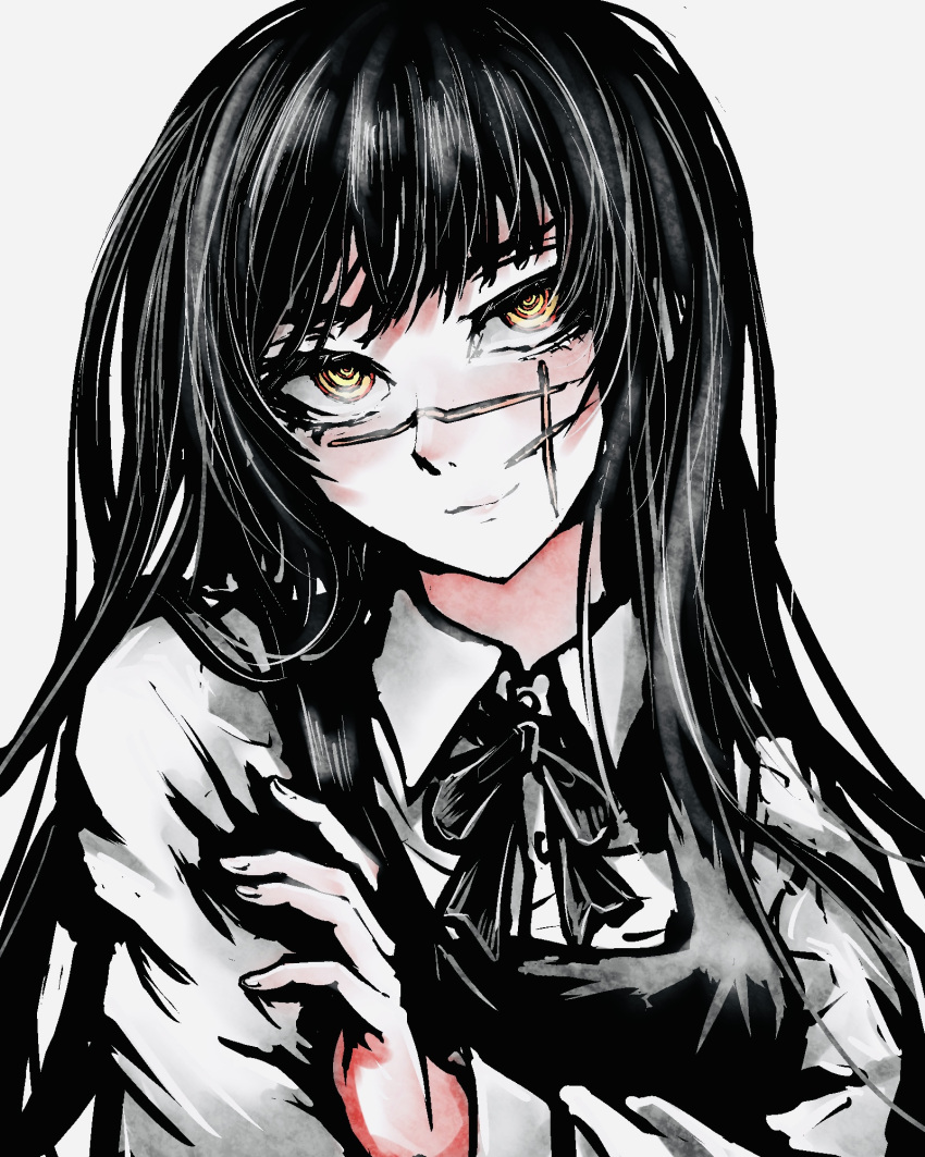 Safebooru - 1girl black dress black hair chainsaw man closed mouth collared shirt dress fourth ...