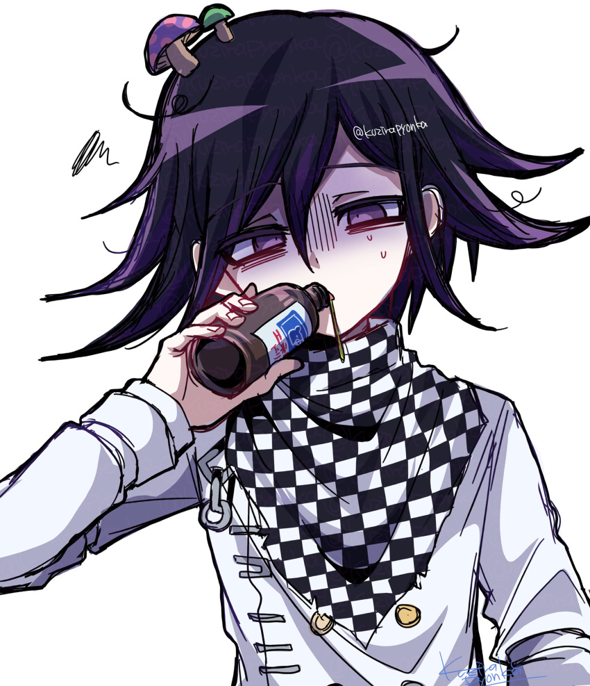 Safebooru - 1boy absurdres arm belt buttons checkered clothes checkered scarf commentary ...