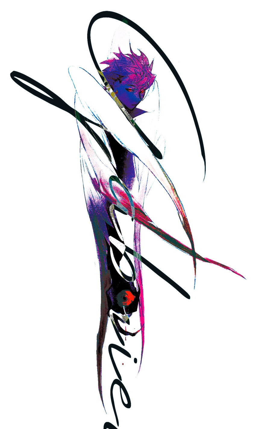 Safebooru - 1boy artistguillotine blue skin chinese commentary closed ...